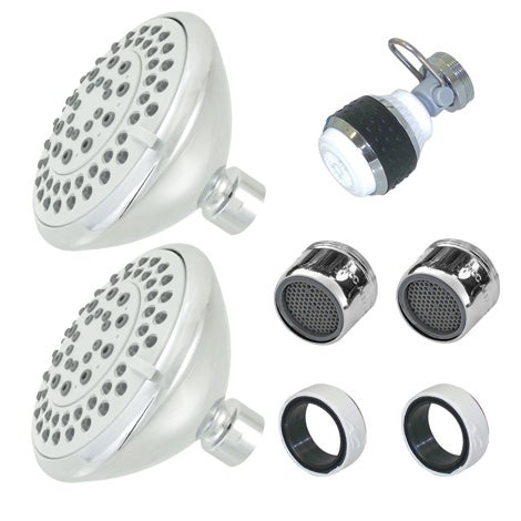 Two Bath Wide Showerhead & Aerator Kit